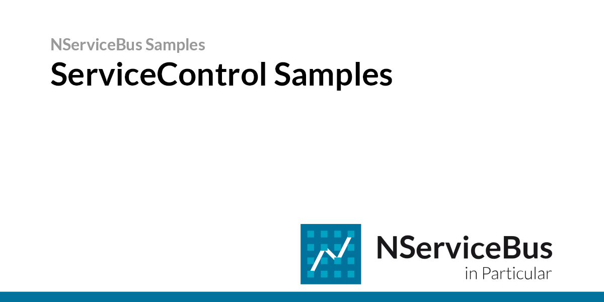ServiceControl Samples • ServiceControl • Particular Docs