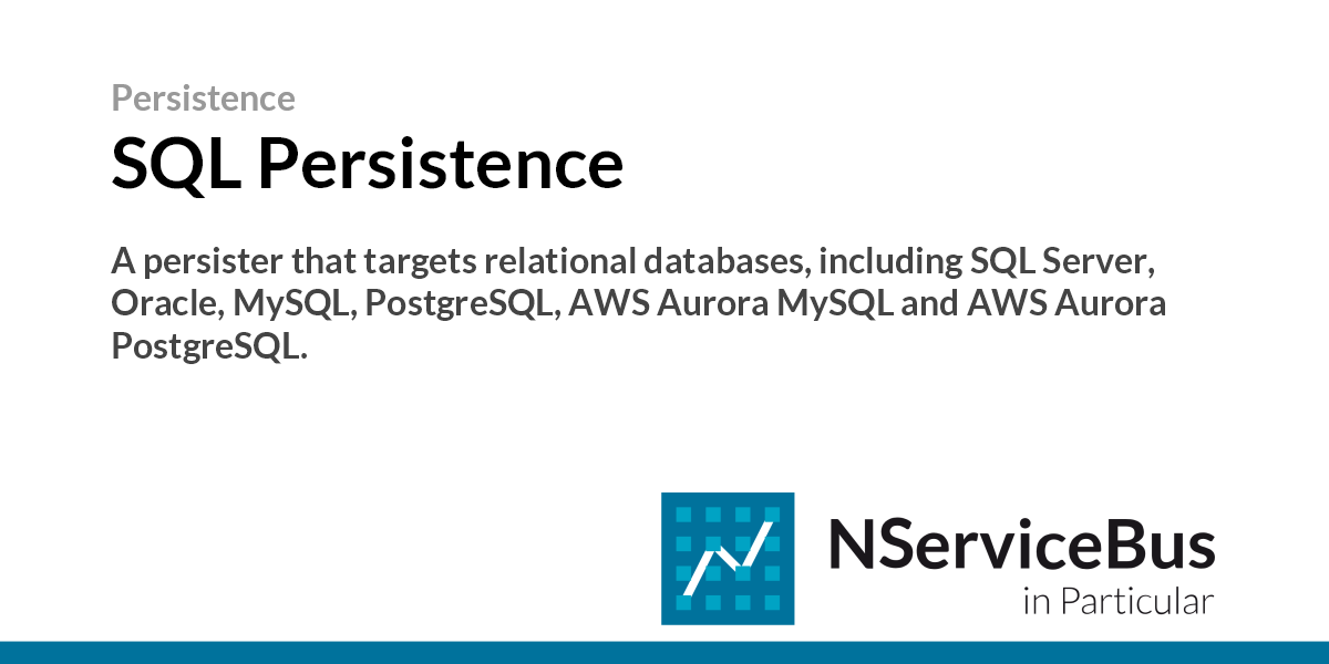 SQL Persistence • Particular Docs