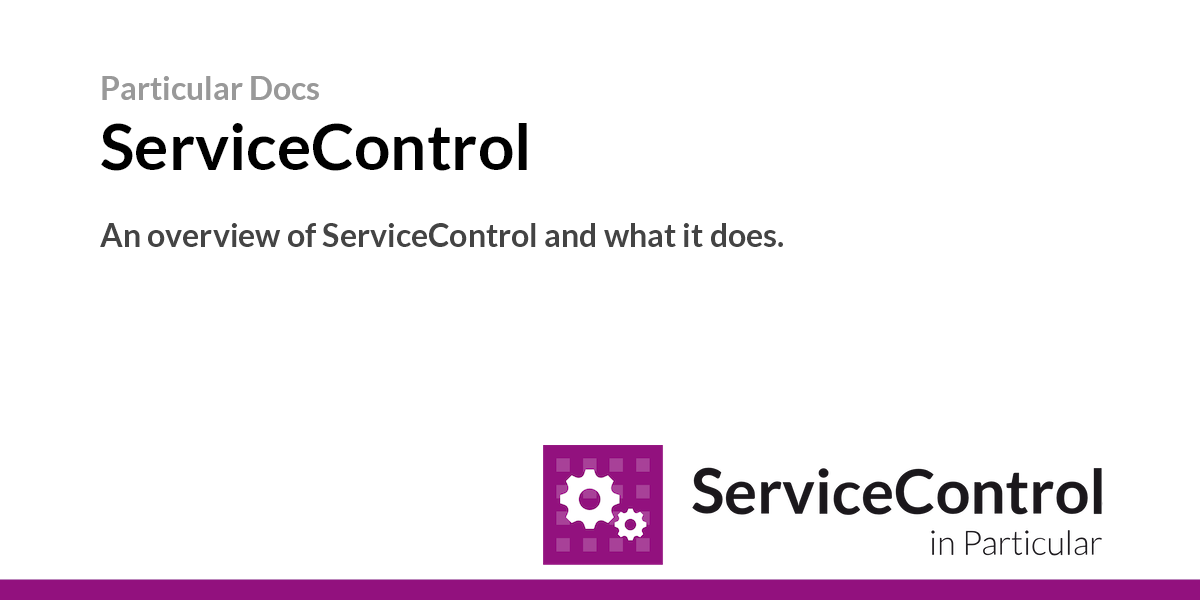 ServiceControl • Particular Docs