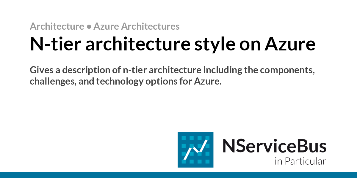 N-tier architecture style on Azure • NServiceBus • Particular Docs